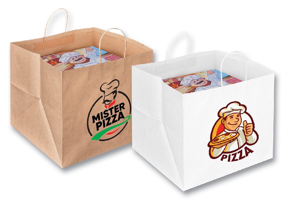 Melprint s.r.l: acquista SHOPPER PIZZA PACK IN CARTA CM.36x33x32